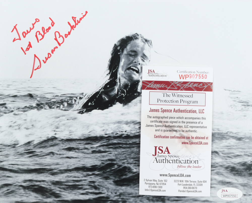 Susan Backlinie Signed "Jaws" 8x10 Photo Inscribed "Jaws" & "1st Blood" (JSA COA) | Pristine Auction