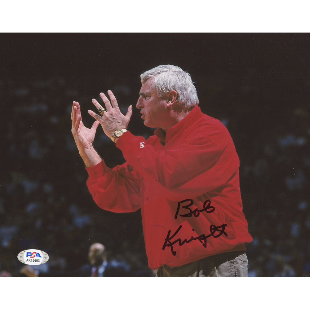 Bob Knight Signed Indiana Hoosiers 8x10 Photo (PSA COA) | Pristine Auction