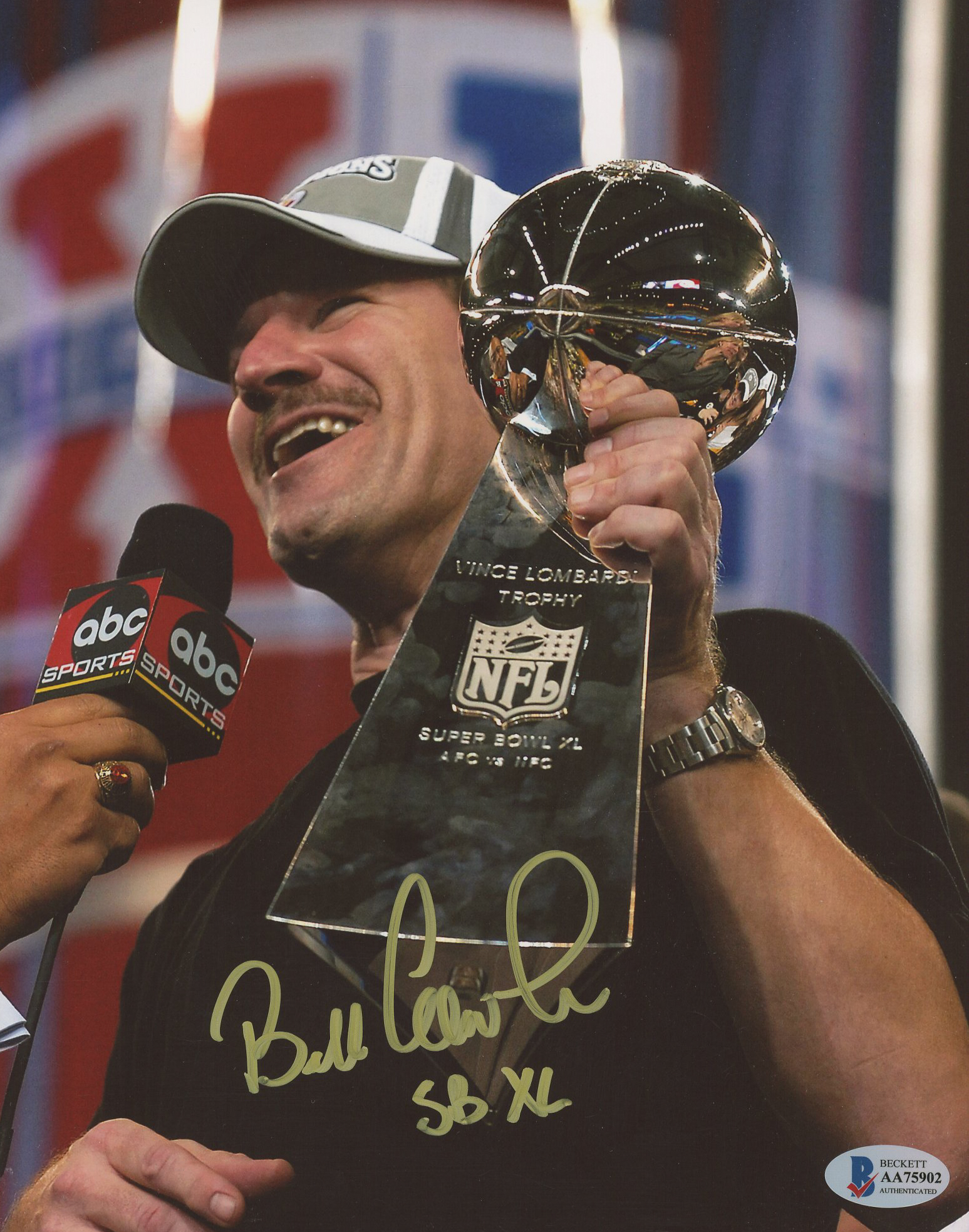 Bill Cowher Signed Steelers 8x10 Photo Inscribed "SB XL" (Beckett COA ...