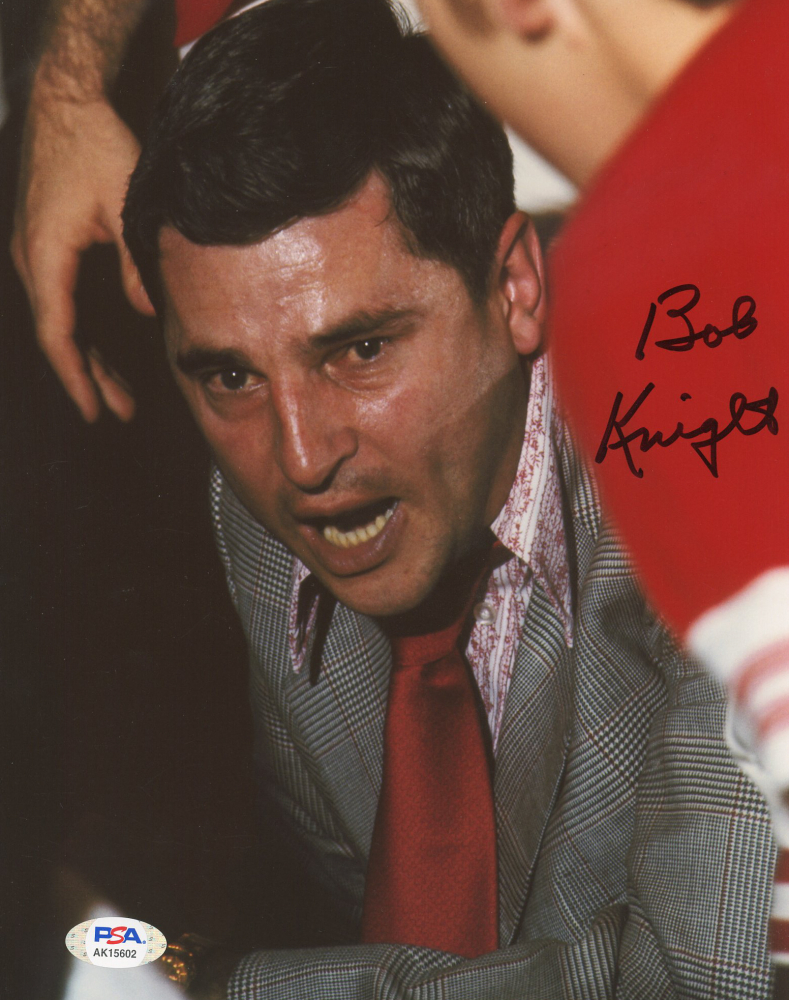 Bob Knight Signed Indiana Hoosiers 8x10 Photo (PSA COA) | Pristine Auction