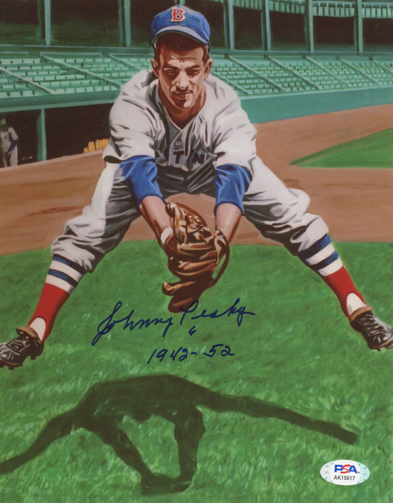 Johnny Pesky Signed Red Sox 8x10 Photo Inscribed "1942-52" (PSA ...