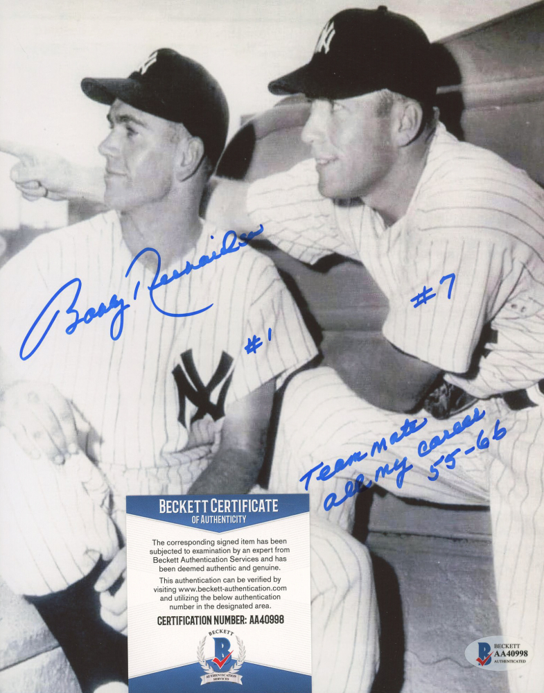 Bobby Richardson Signed Yankees 8x10 Photo Inscribed "Teammate All My ...