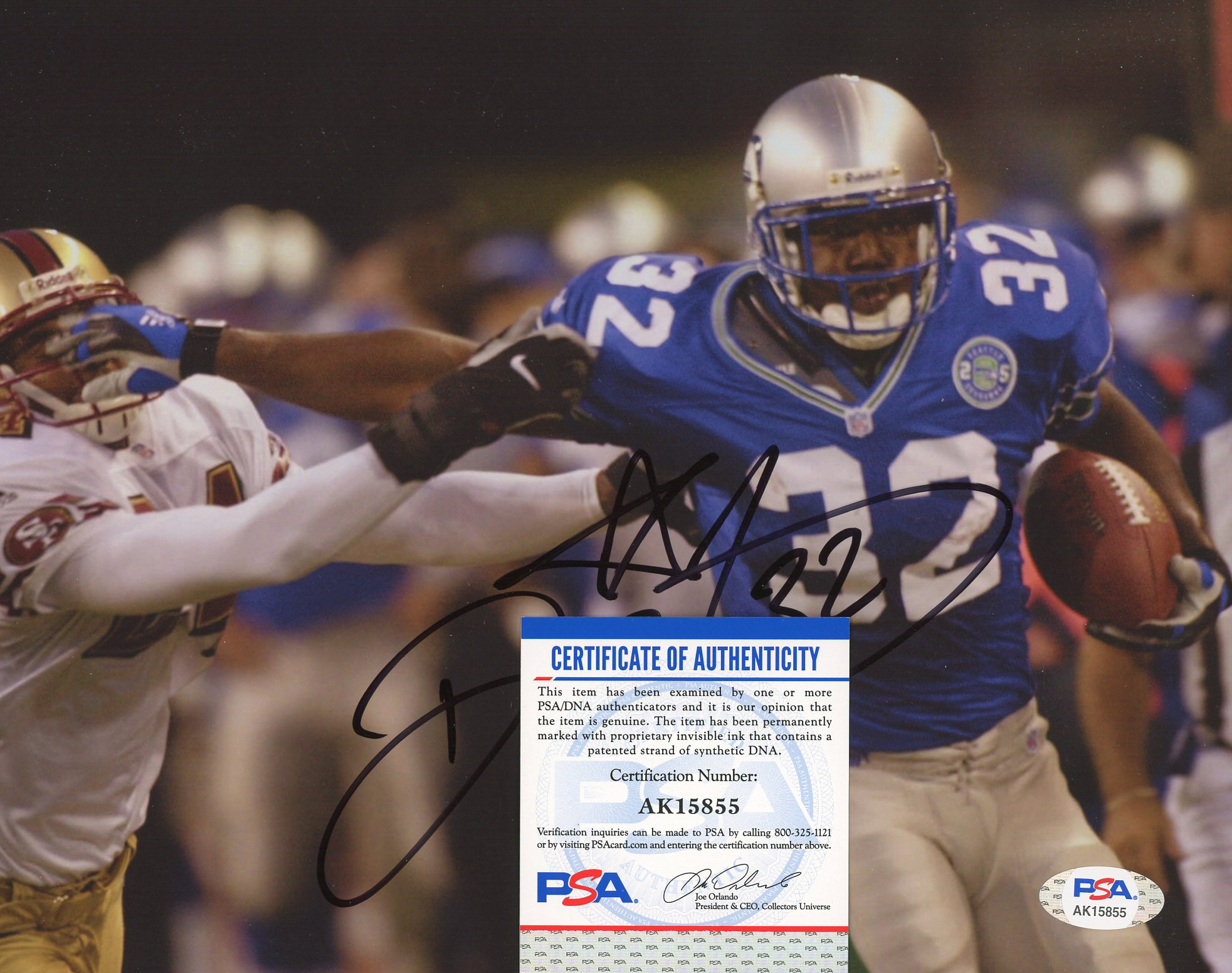 Ricky Watters Signed Seahawks 8x10 Photo (PSA) (See Description ...