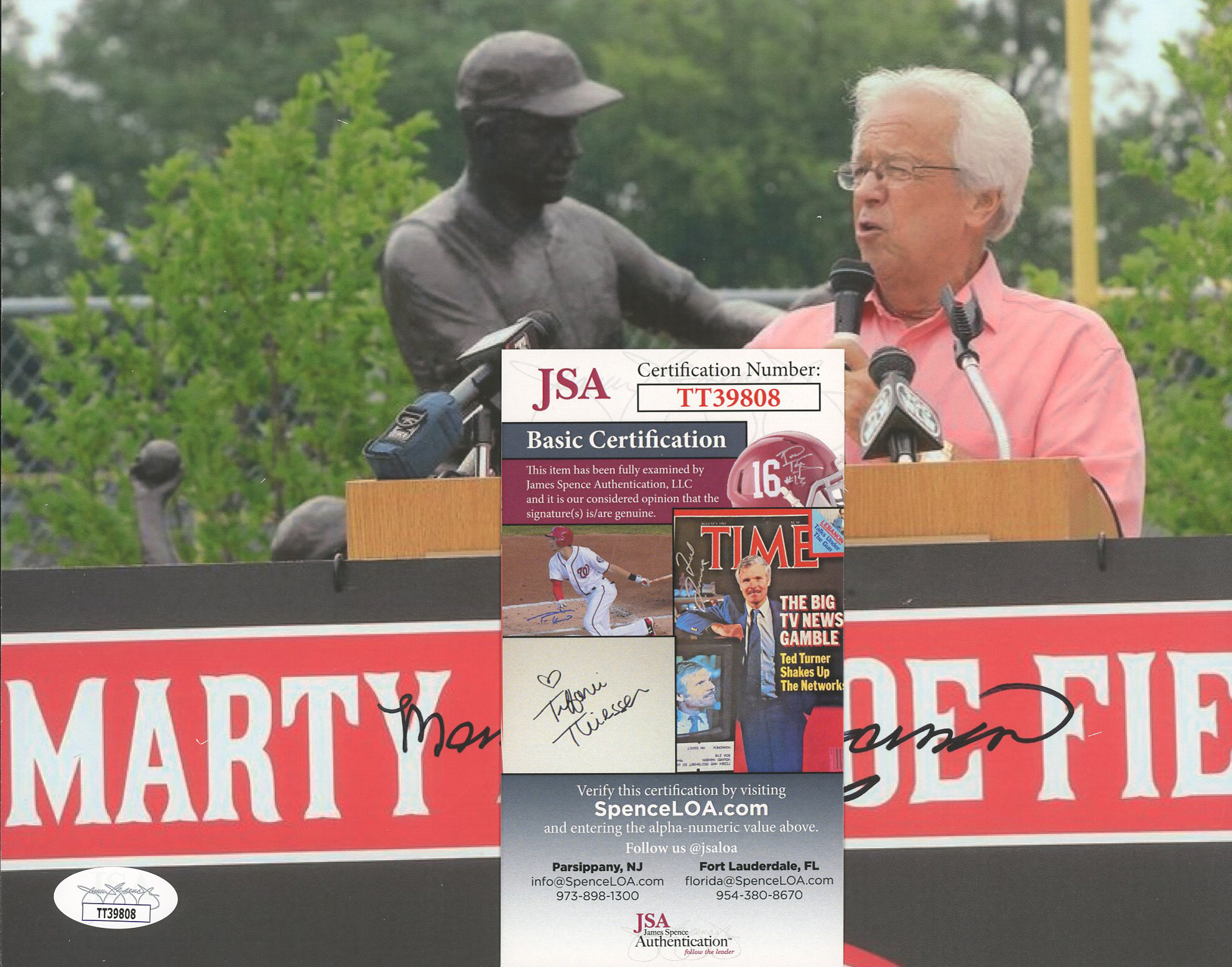 Marty Brennaman Signed 8x10 Photo Inscribed "HOF 2000" (JSA COA ...