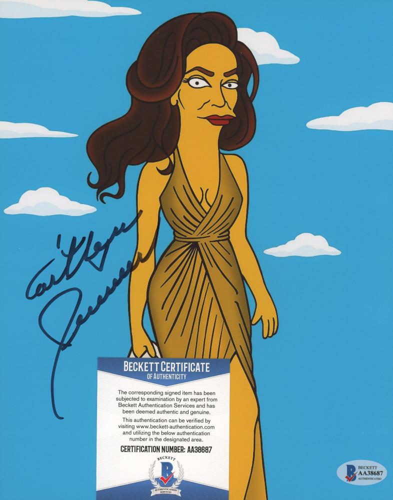 Caitlyn Jenner Signed "The Simpsons" 8x10 Photo (Beckett COA) | Pristine Auction