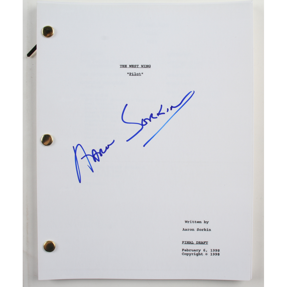 Aaron Sorkin Signed "The West Wing" Full Pilot Episode Script (ACOA ...