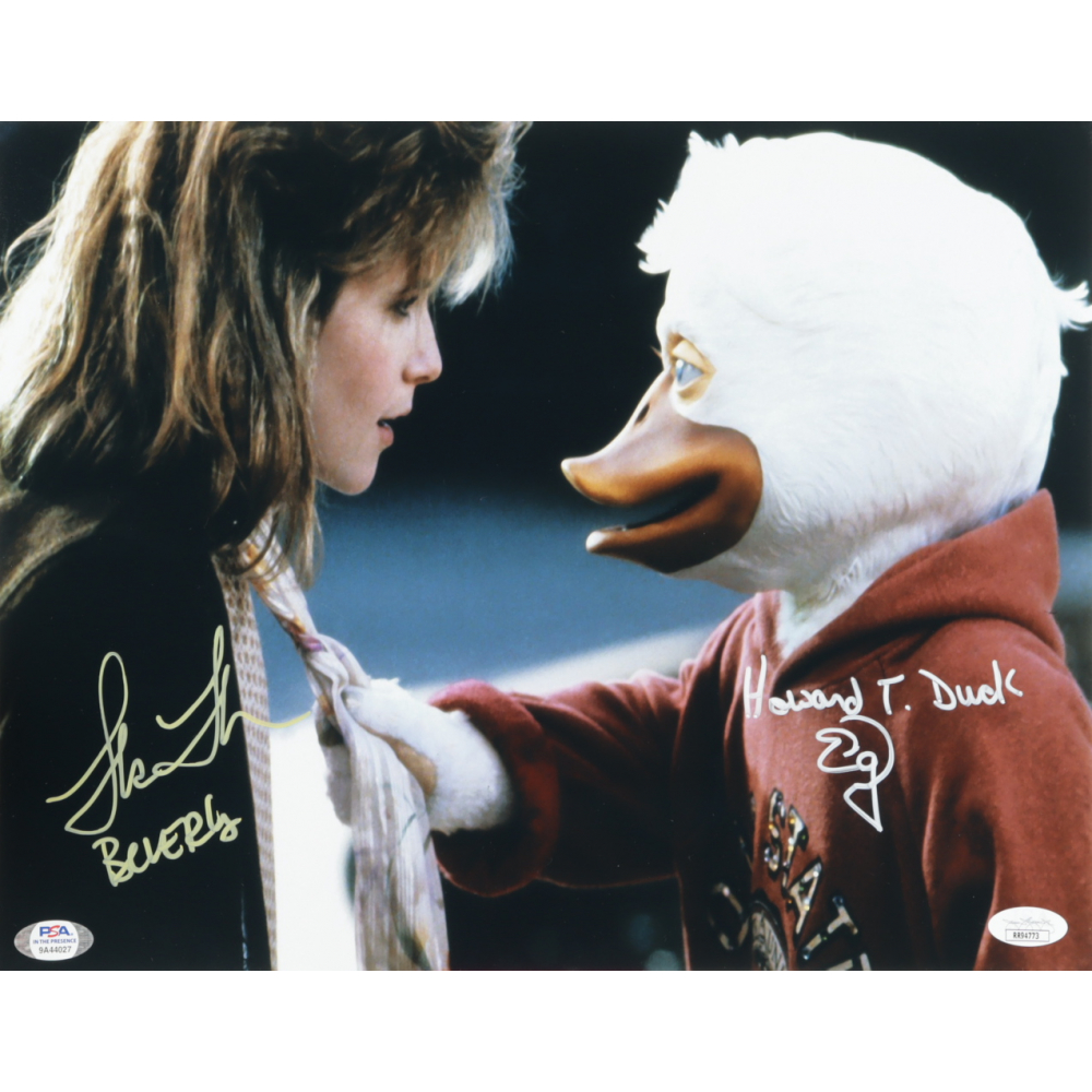 Ed Gale & Lea Thompson Signed "Howard the Duck" 11x14 Photo Inscribed ...