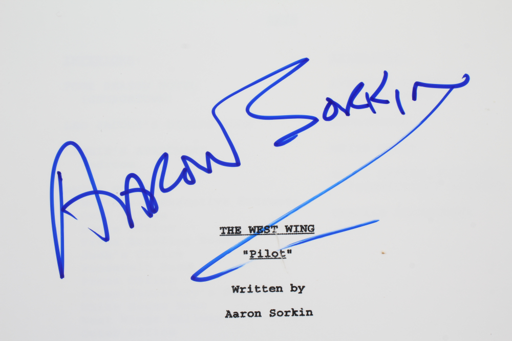 Aaron Sorkin Signed "The West Wing" Full Pilot Episode Script (ACOA ...