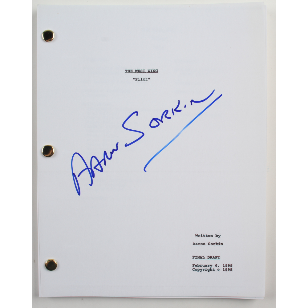 Aaron Sorkin Signed "The West Wing" Full Pilot Episode Script (ACOA ...