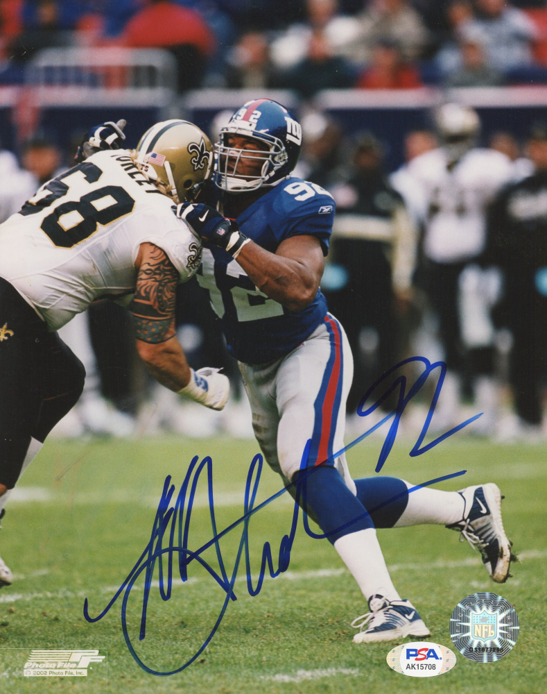 Michael Strahan Signed Giants 8x10 Photo (PSA) | Pristine Auction