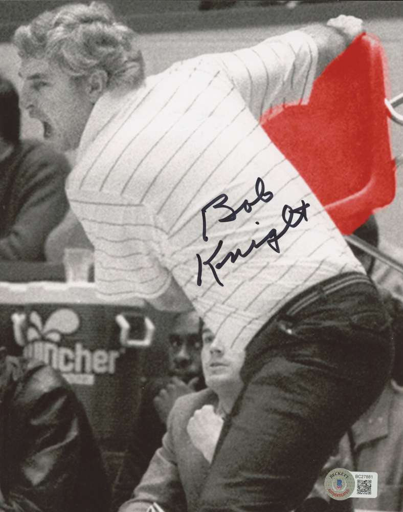 Bobby Knight Signed Indiana University Hoosiers 8x10 Photo (Beckett COA ...