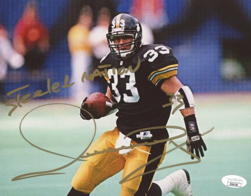 Merril Hoge Signed Steelers 8x10 Photo Inscribed "Steeler Nation" (JSA ...