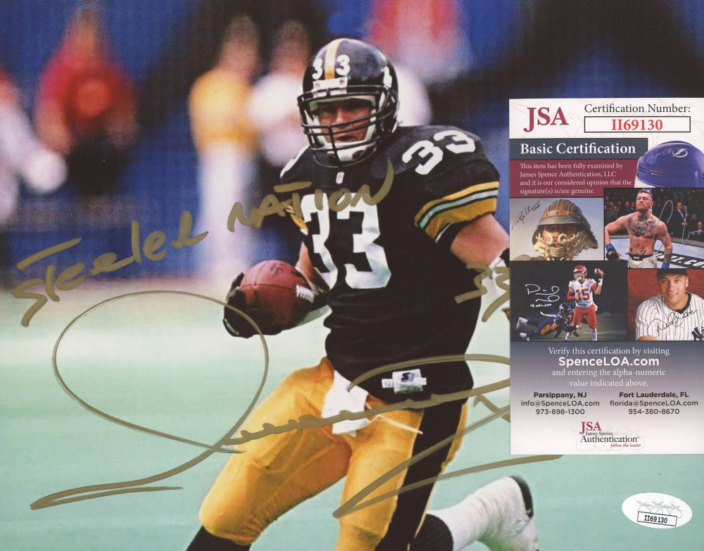 Merril Hoge Signed Steelers 8x10 Photo Inscribed "Steeler Nation" (JSA ...