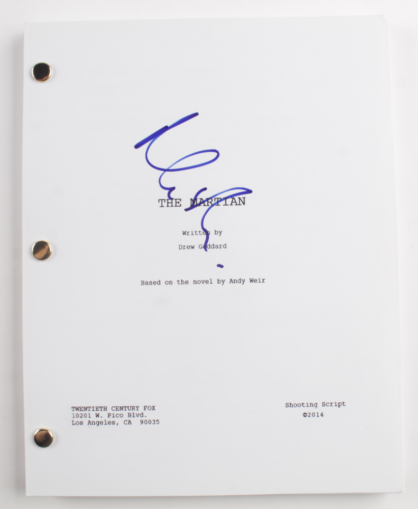 Matt Damon Signed "The Martian" Movie Script (ACOA Hologram) | Pristine ...