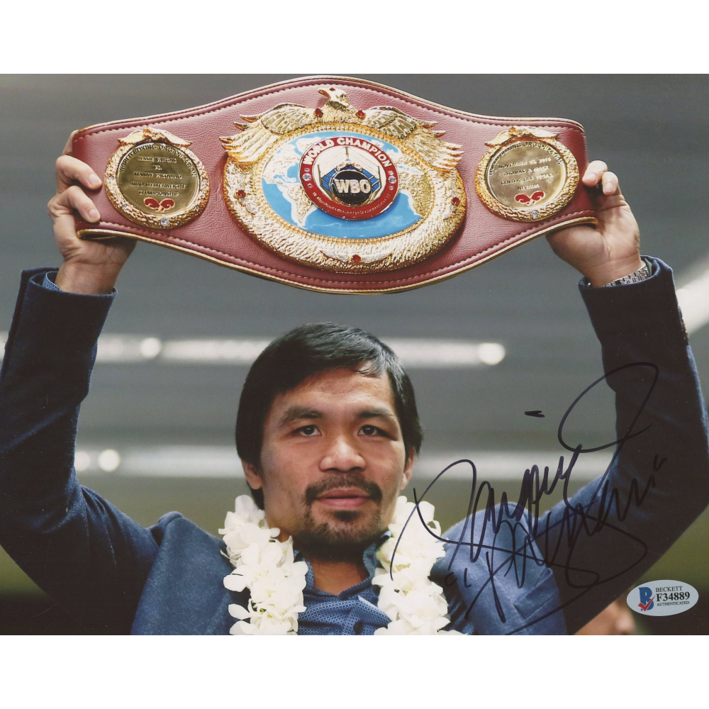 Manny Pacquiao Signed 8x10 Photo Inscribed "Pacman" (Beckett ...