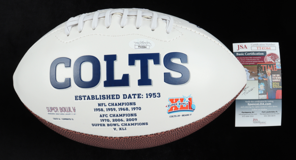Austin Collie Signed Colts Logo Football (JSA COA) | Pristine Auction