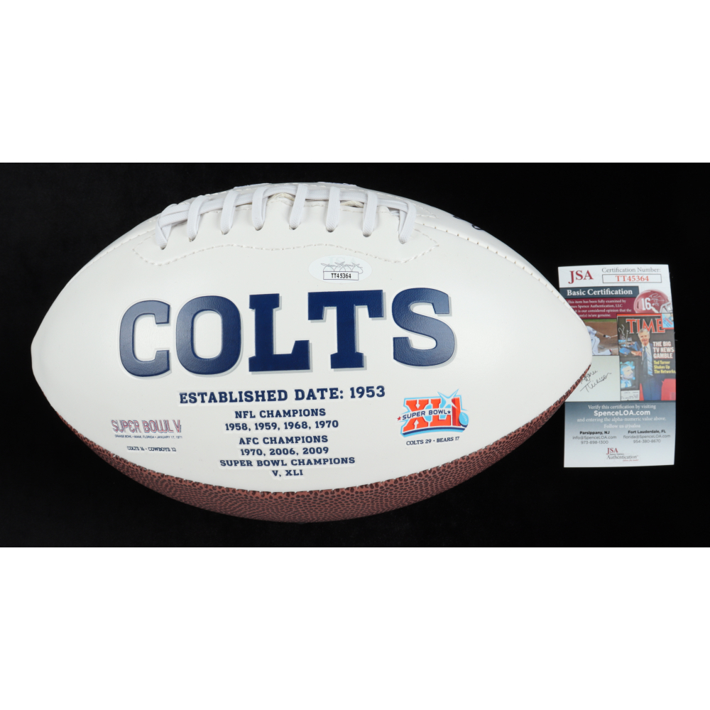 Austin Collie Signed Colts Logo Football (JSA COA) | Pristine Auction