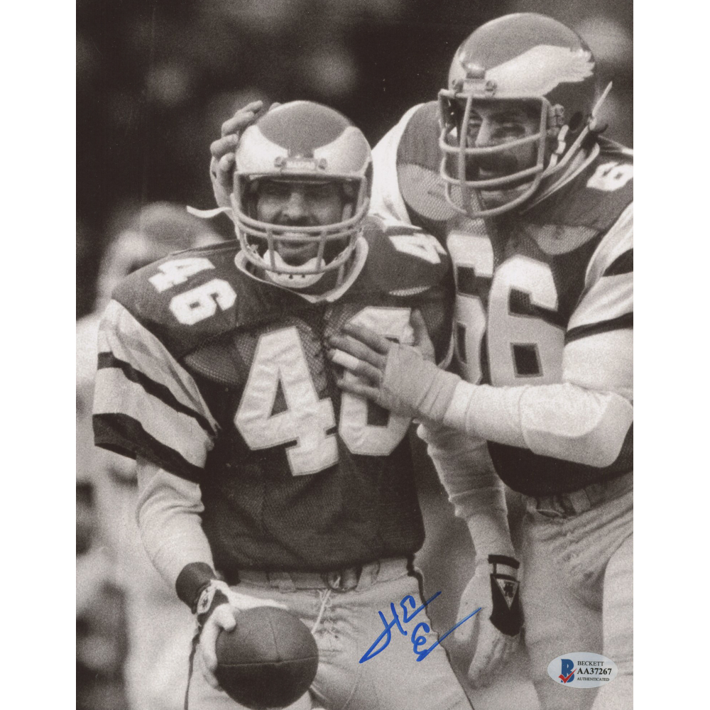 Herm Edwards Signed Eagles 8x10 Photo (Beckett COA) | Pristine Auction