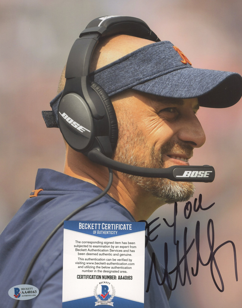 Matt Nagy Signed Bears 8x10 Photo Inscribed "Be You" (Beckett COA ...