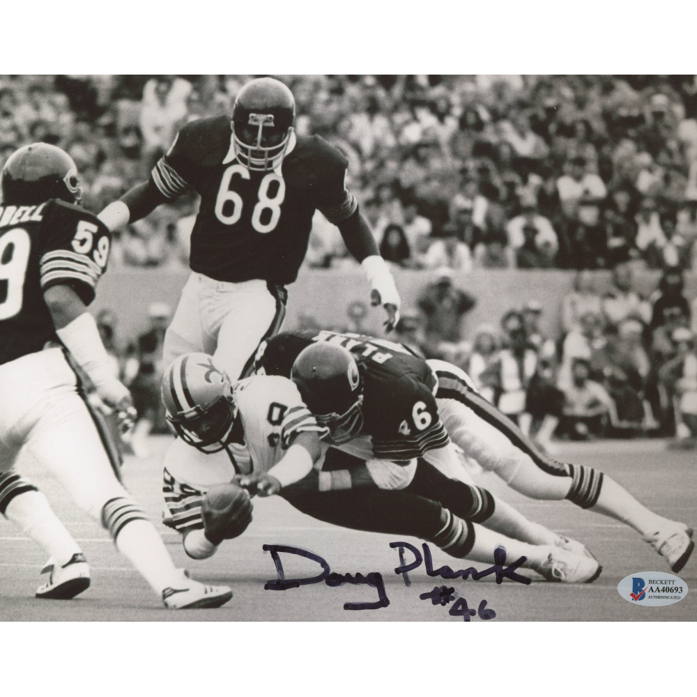 Doug Plank Signed Bears 8x10 Photo (Beckett COA) | Pristine Auction