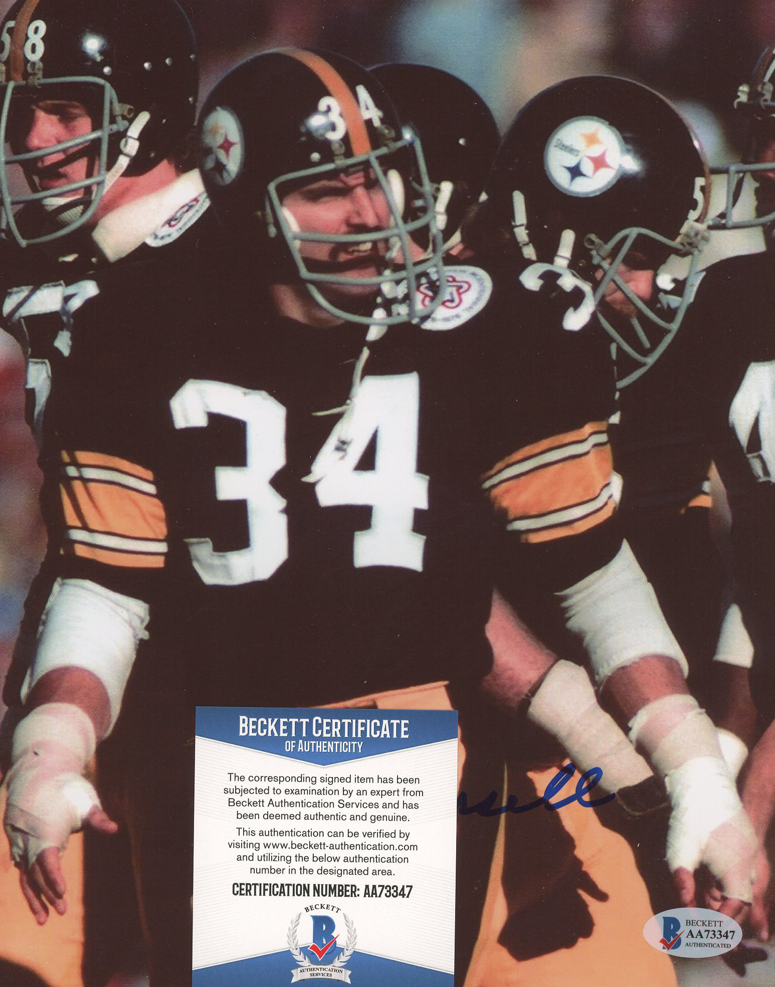 Andy Russell Signed Steelers 8x10 Photo (Beckett COA) | Pristine Auction