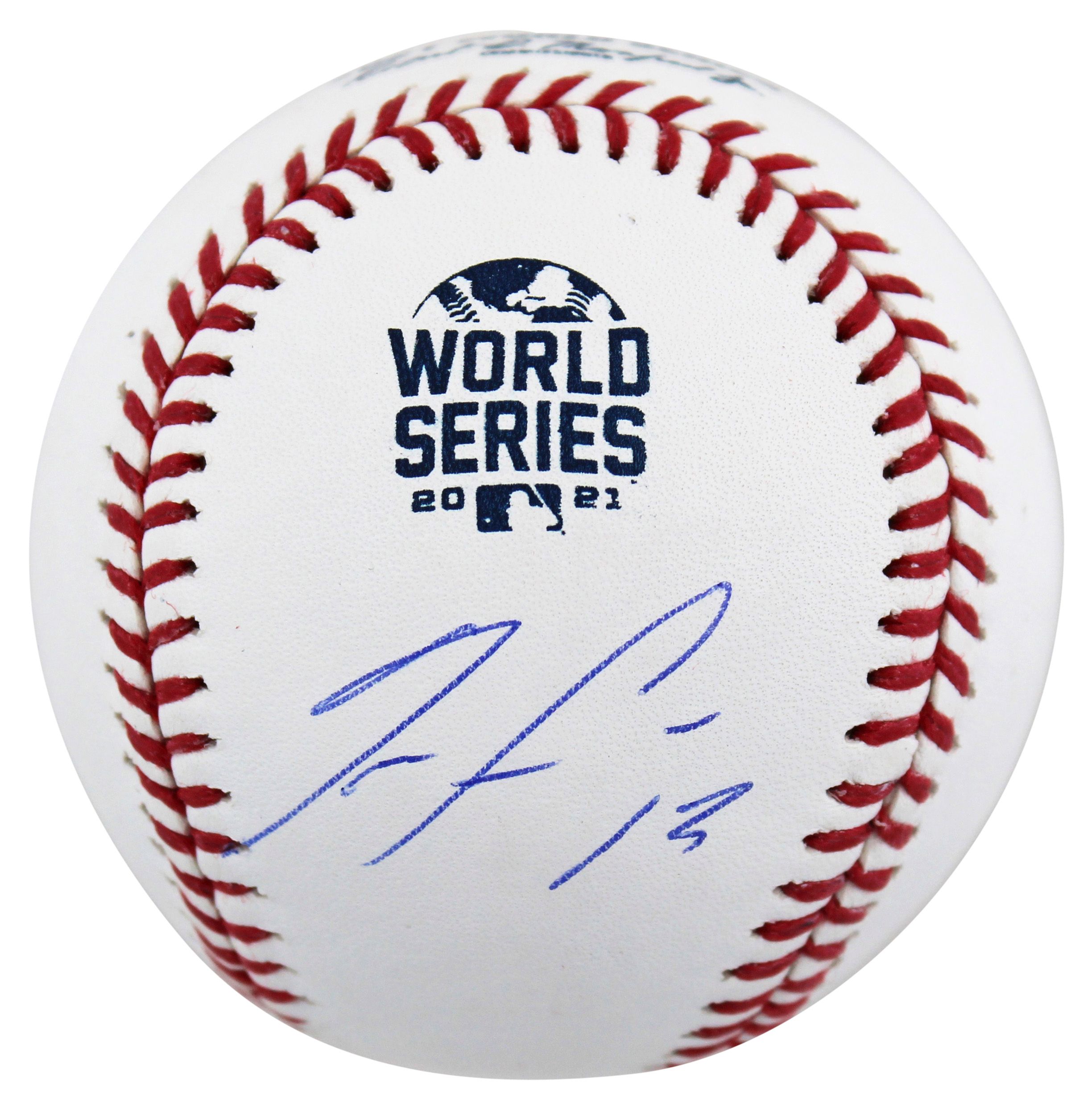 Ronald Acuna Jr. Signed 2021 World Series Logo Baseball (Beckett ...
