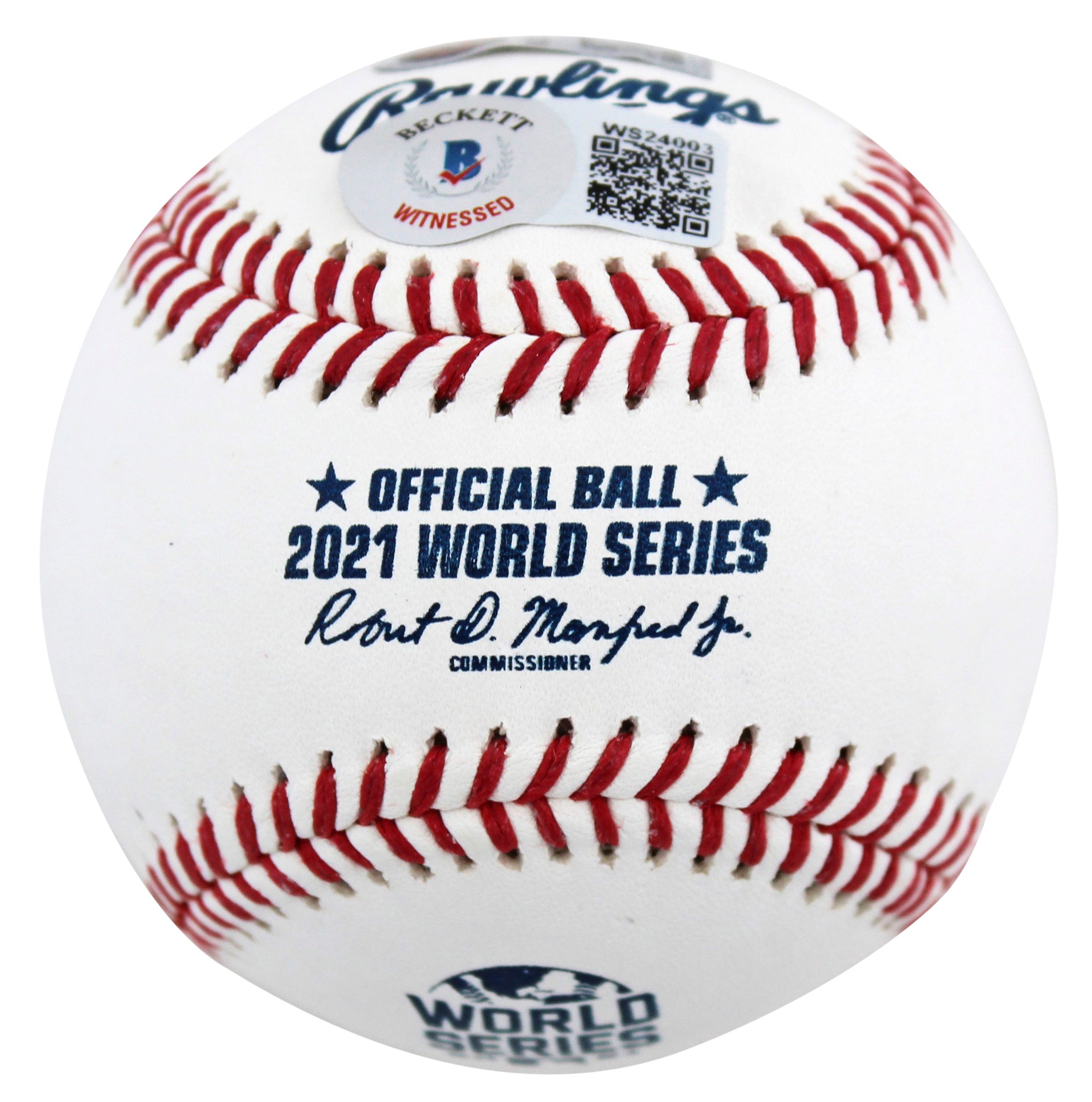 Ronald Acuna Jr. Signed 2021 World Series Logo Baseball (Beckett ...