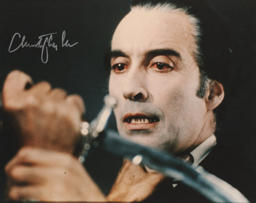 Christopher Lee Signed "Dracula" 8x10 Photo (JSA COA & PSA Hologram ...