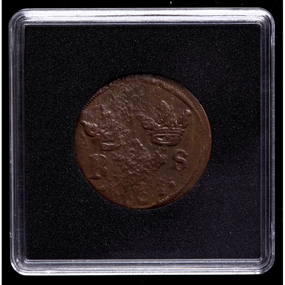 Charles XI Shipwreck (1666-1686) Sweden 3 Crowns Copper 1/6 Ore ...