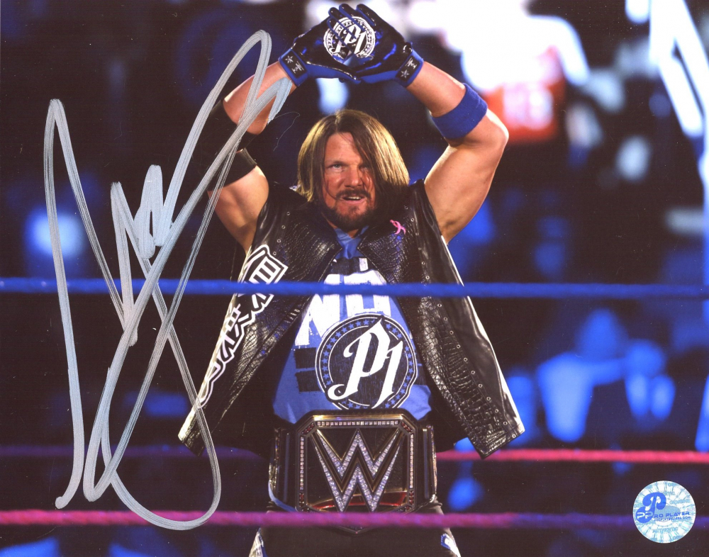 AJ Styles Signed WWE 8x10 Photo (Pro Player Hologram) | Pristine Auction