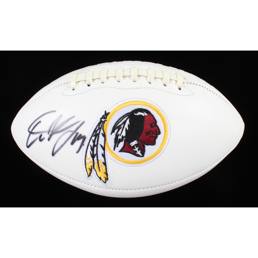 Dwayne Haskins Signed Redskins Logo Football (Beckett COA) | Pristine ...