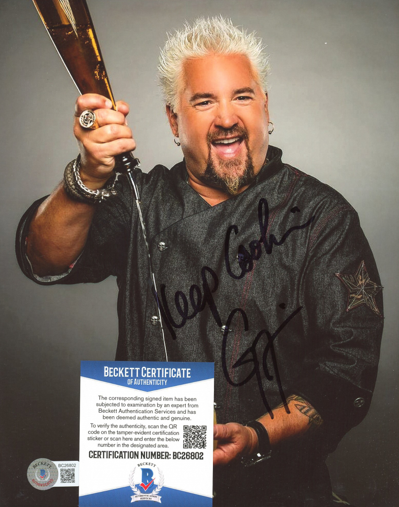 Guy Fieri Signed 8x10 Photo Inscribed "Keep Cookin" (Beckett COA ...