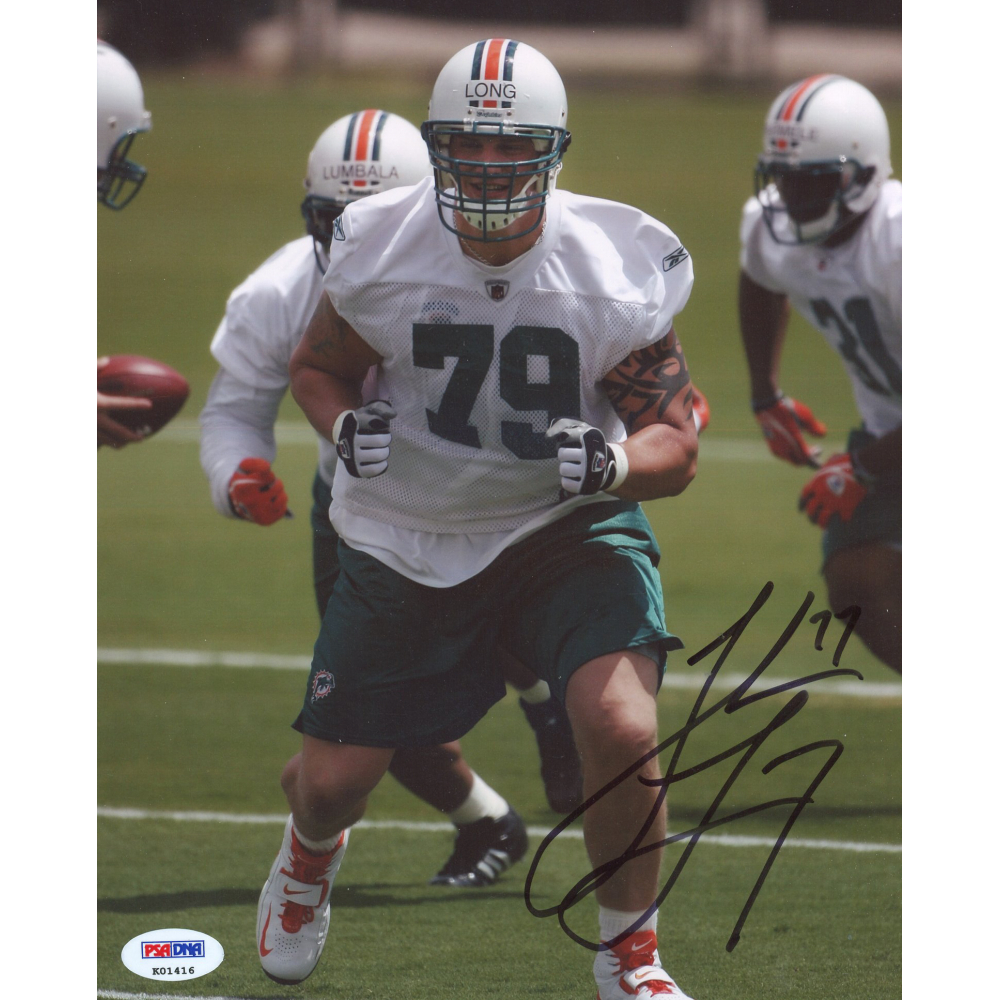 Jake Long Signed Dolphins 8x10 Photo (PSA COA) | Pristine Auction