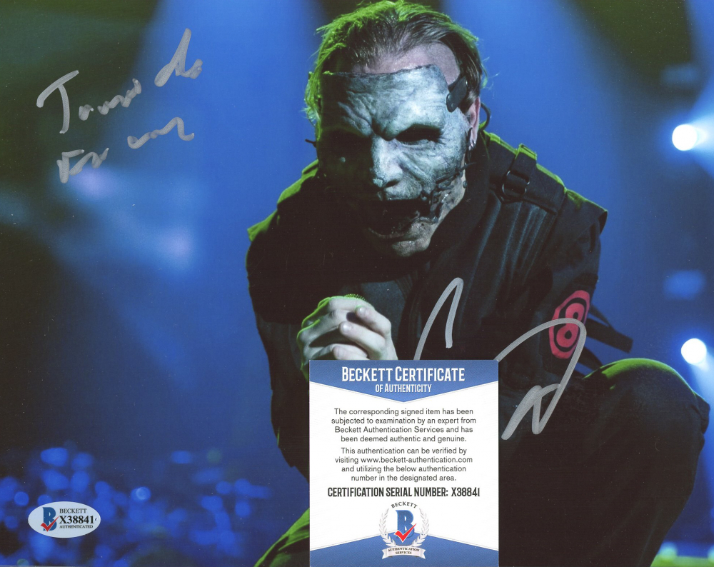 Corey Taylor Signed "Slipknot" 8x10 Photo Inscribed "Jump The F*** Up ...