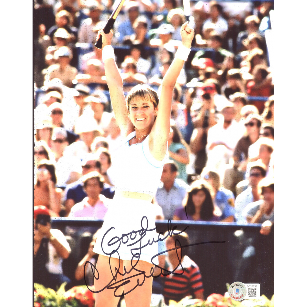 Chris Evert Signed 8x10 Photo Inscribed "Good Luck" (Beckett ...