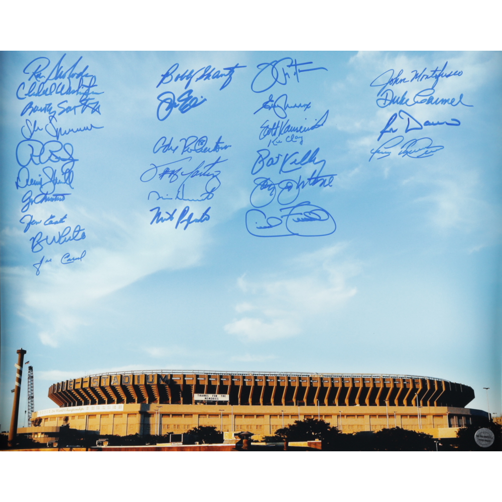 "Yankee Stadium" 16x20 Photo Signed by (27) with Cecil Fielder, Joe ...