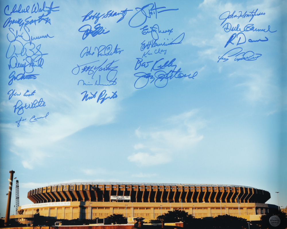 "Yankee Stadium" 16x20 Photo Signed by (25) with Joe Pepitone, Ken Clay ...