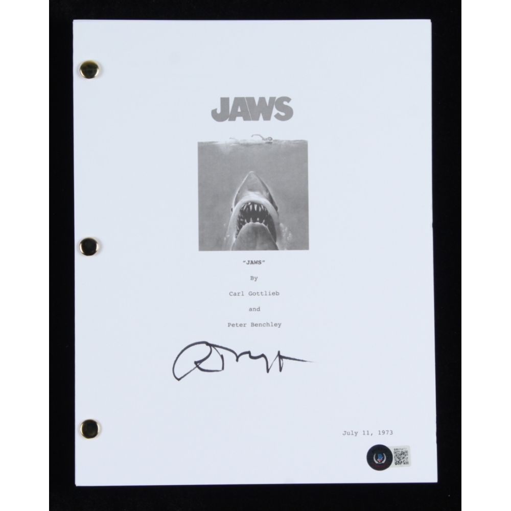 Richard Dreyfuss Signed "Jaws" Movie Script (Beckett COA) | Pristine ...