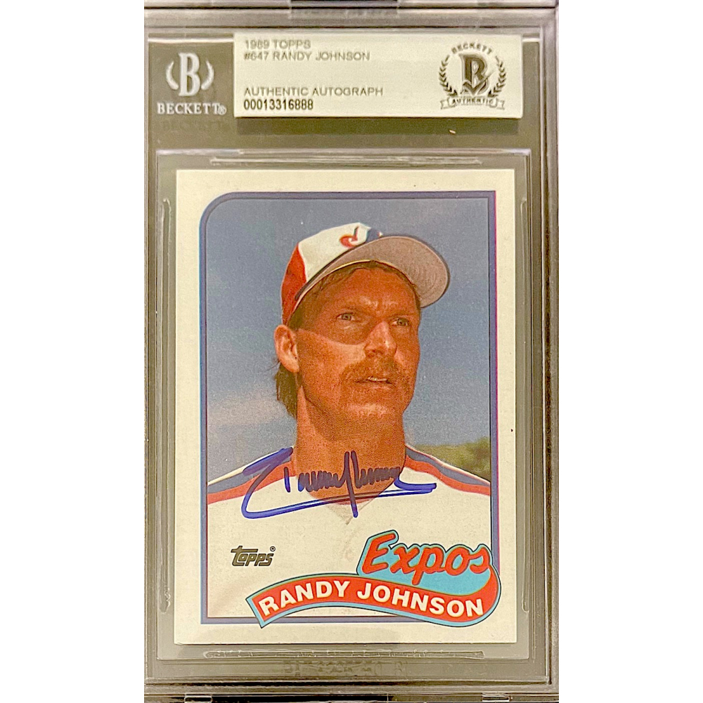 Randy Johnson Signed 1989 Topps #647 RC (BGS Encapsulated) | Pristine ...