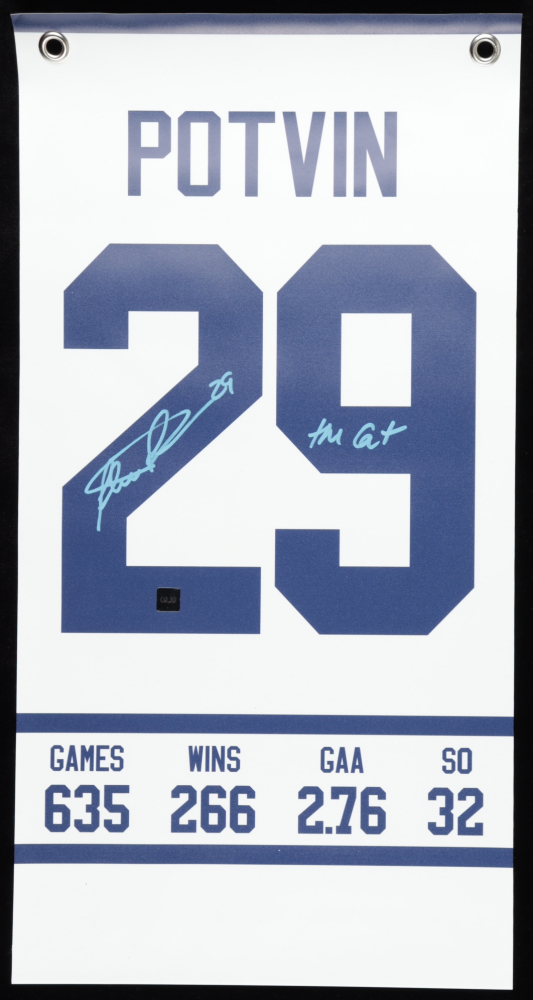 Felix Potvin Signed Player Banner Inscribed "The Cat" (COJO COA ...