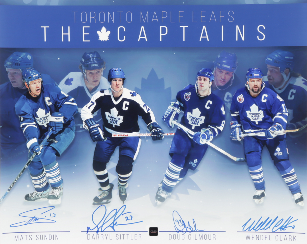 Maple Leafs Captains 16x20 Photo Signed by Mats Sundin, Darryl Sittler ...