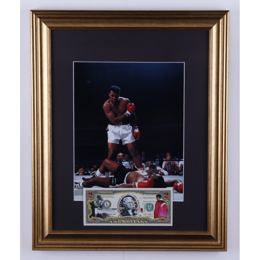Muhammad Ali 13x16 Custom Framed Photo Display with Colorized Bank Note ...