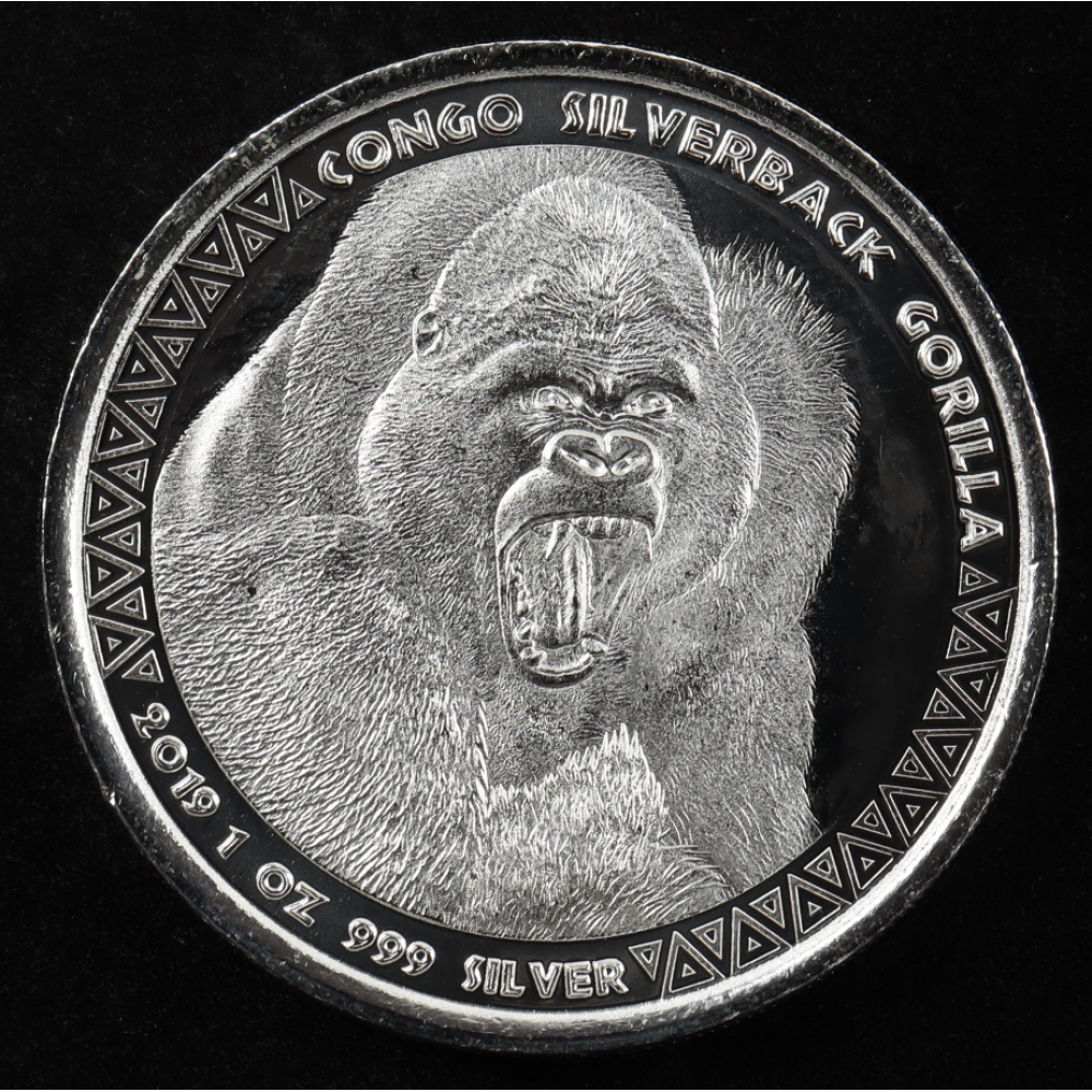 2019 Congo Silverback Gorilla Silver Coin | Pristine Auction