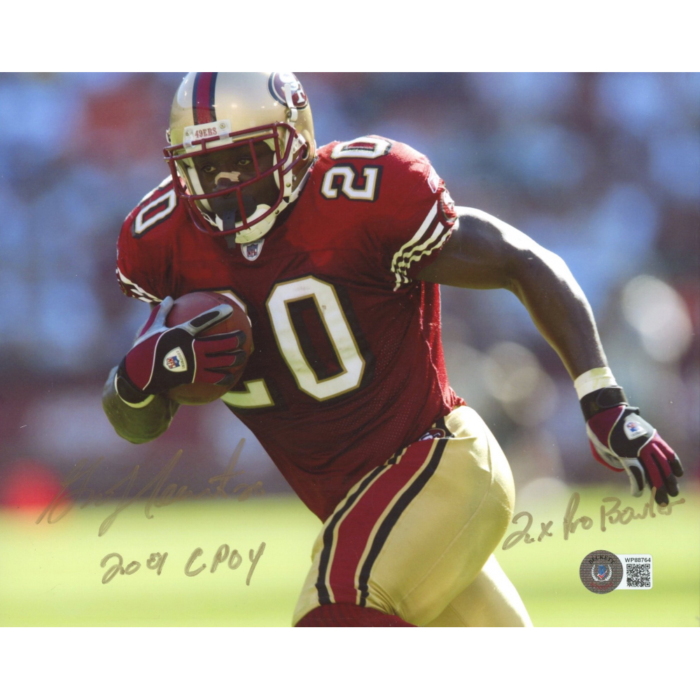 Garrison Hearst Signed 49ers 8x10 Photo Inscribed "2001 CPOY" & "2x Pro ...