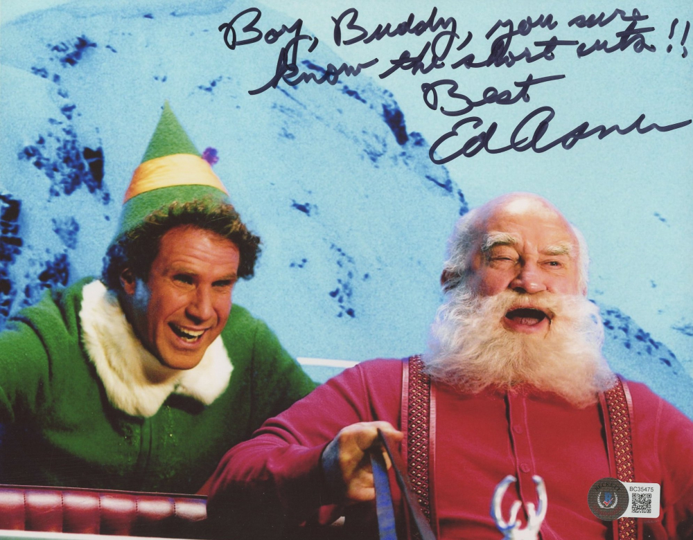 Ed Asner Signed "Elf" 8x10 Photo Inscribed "Boy, Buddy, You Sure Know ...
