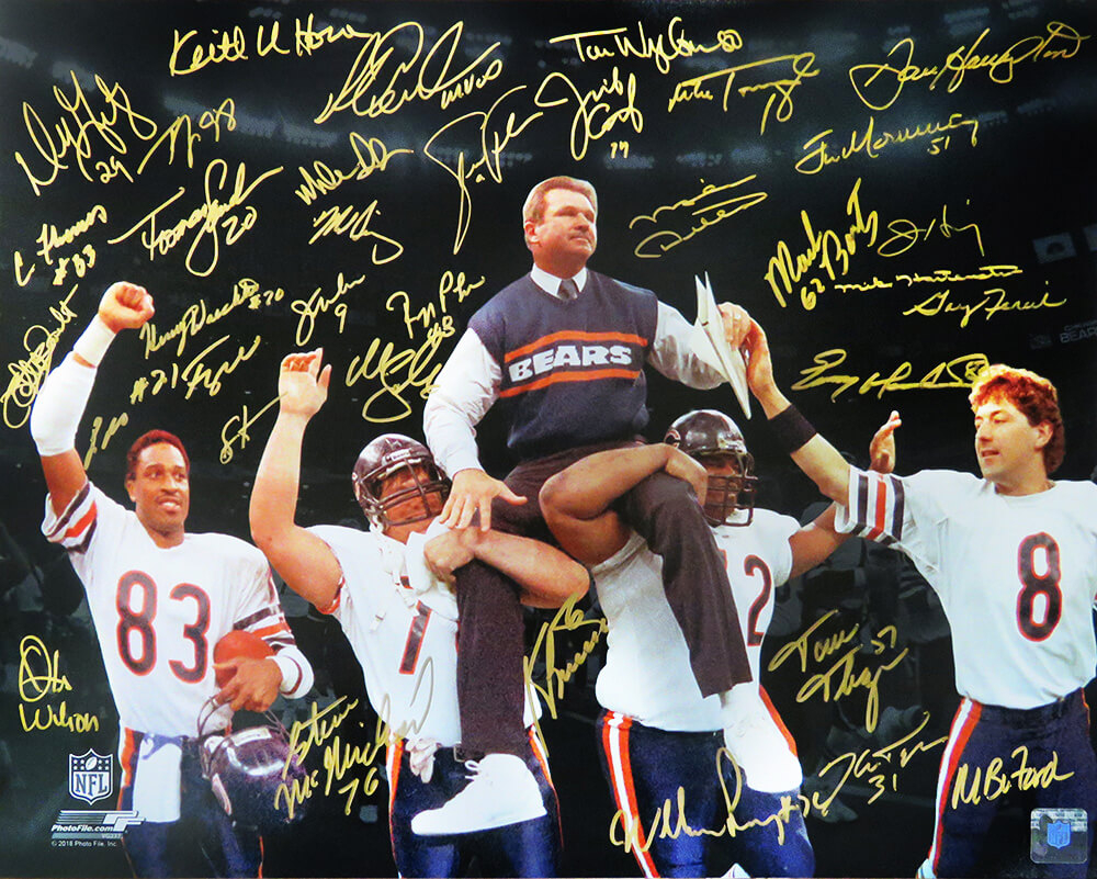 1985 Bears Super Bowl XX LE 16x20 Photo Team-Signed by (34) with Mike ...
