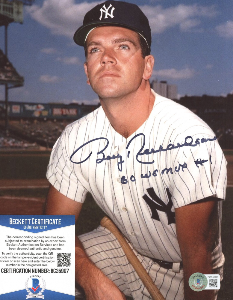 Bobby Richardson Signed Yankees 8x10 Photo Inscribed "60 WS MVP ...