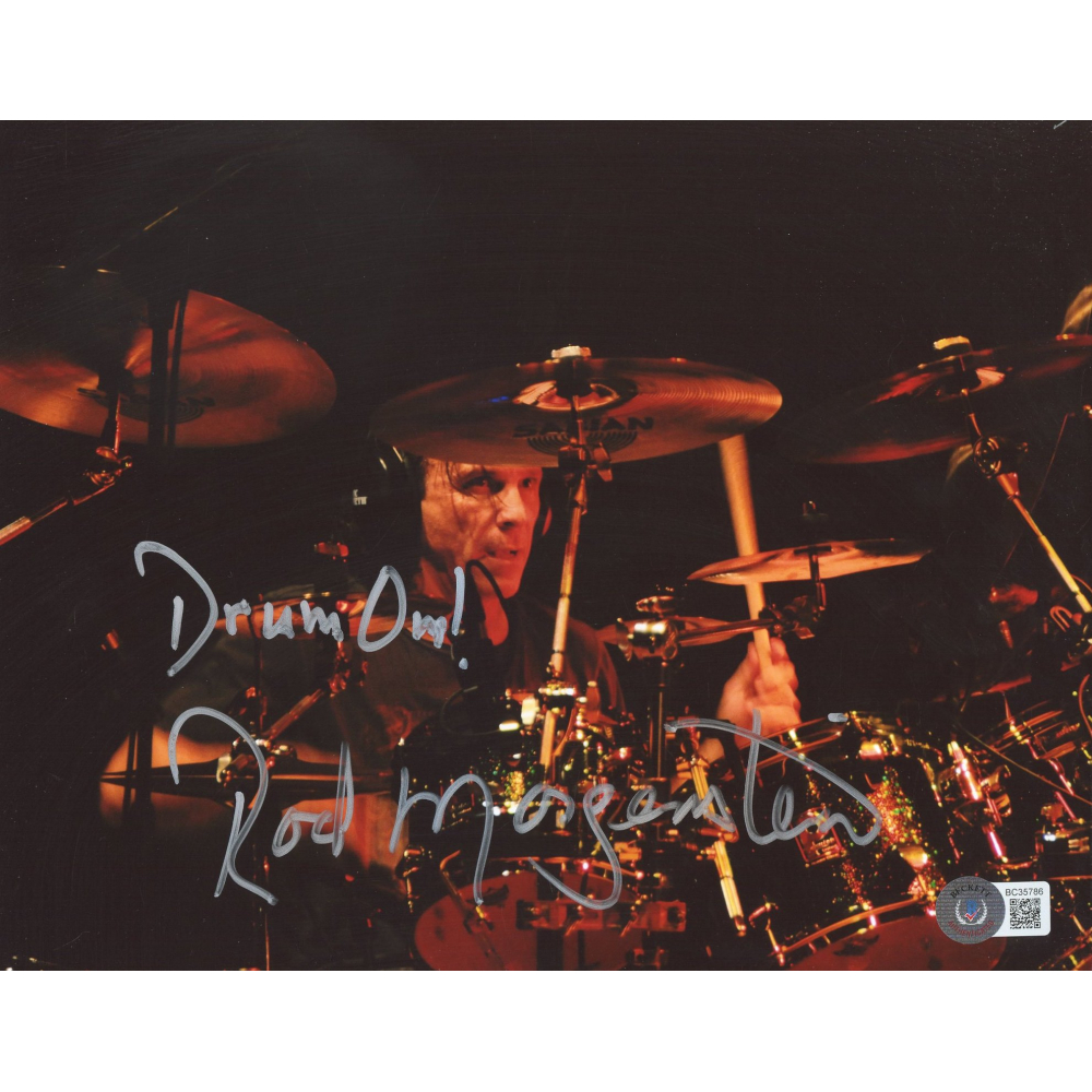 Rod Morgenstein Signed 8x10 Photo Inscribed "Drum On!" (Beckett COA ...