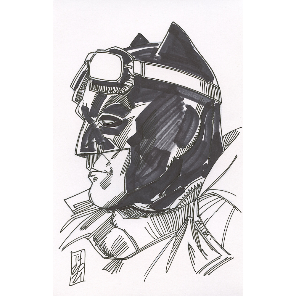 Tom Hodges - Nightmare Batman - "Justice League" Signed ORIGINAL 5.5" x ...