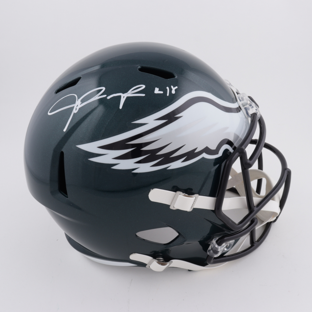 Jalen Reagor Signed Eagles Full-Size Speed Helmet (Beckett COA ...
